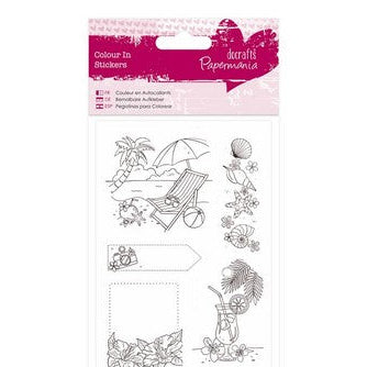 Papermania Colour In Glitter Stickers - Seaside (PMA 804209 ...