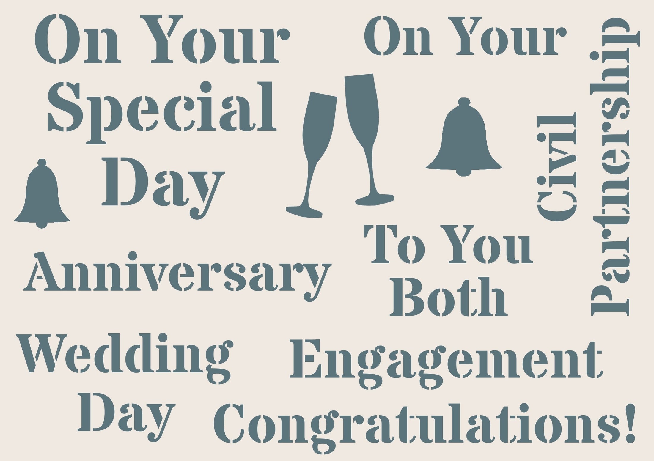 Sentimentally Yours Wedding A5 Stencil (SYSCW) – Printable Heaven